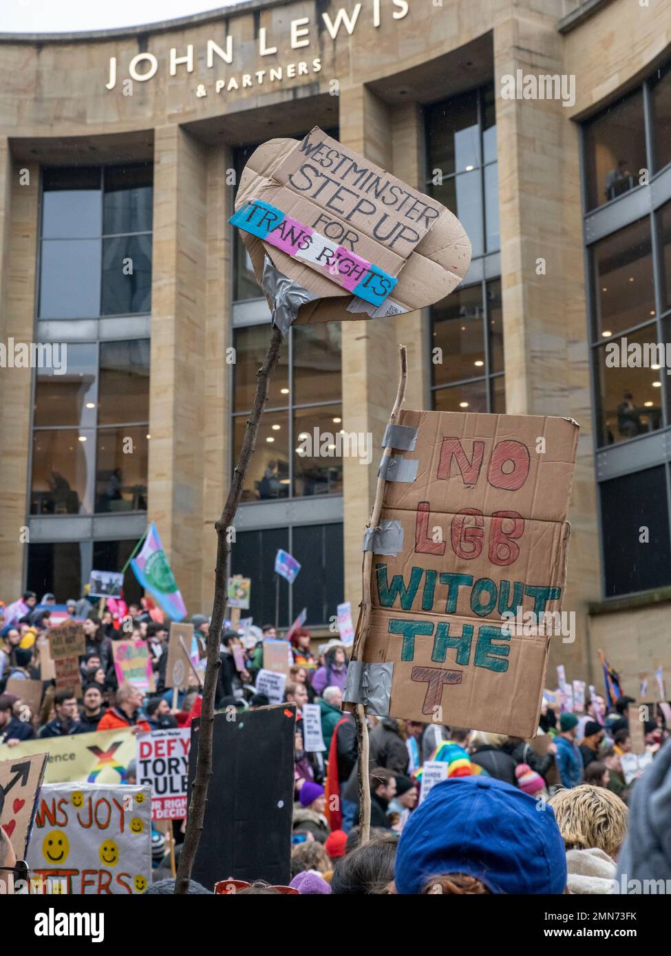 Glasgow, Scotland, UK. January 21st, 2023: A crowd of people at a Pro ...