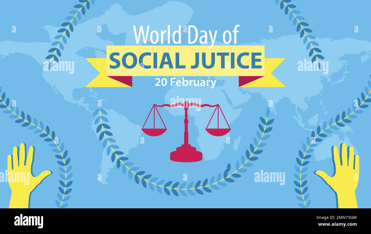Vector banner design for world day of social justice celebrated on the ...