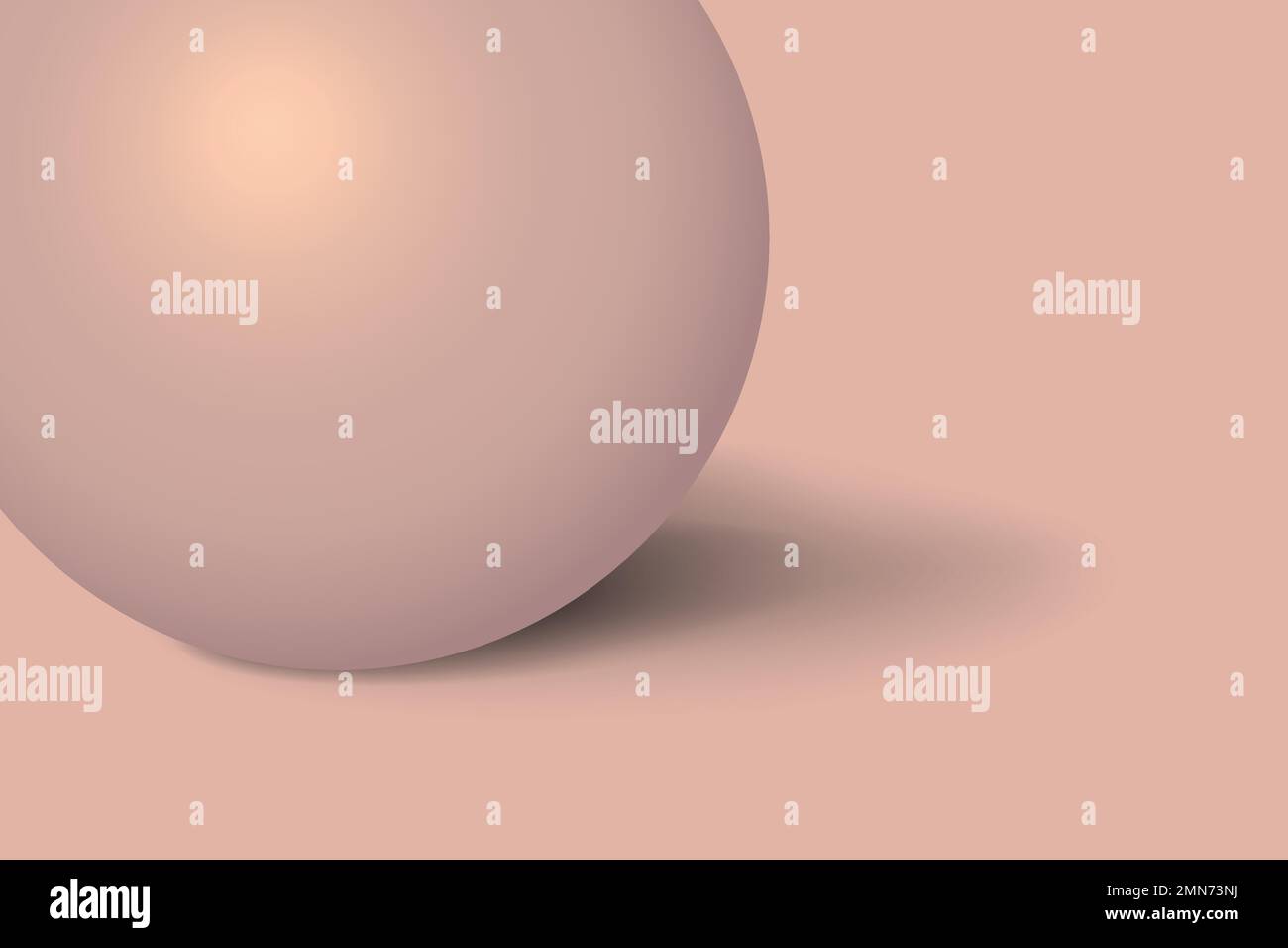 Rose gold background, 3D sphere shape in pastel design vector Stock ...
