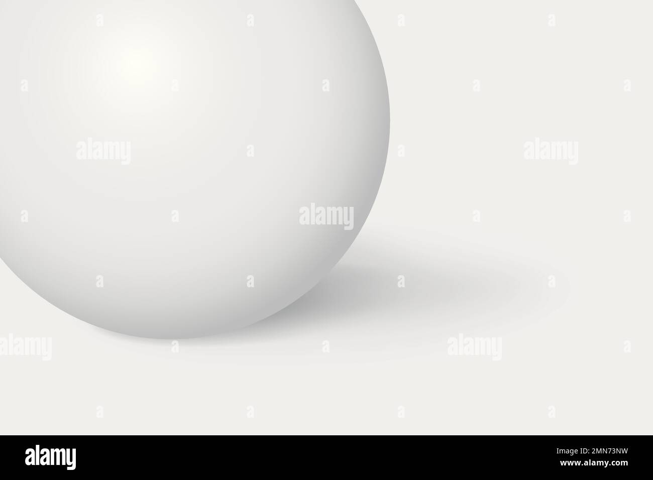 White minimal background, 3D sphere, geometric shape vector Stock ...