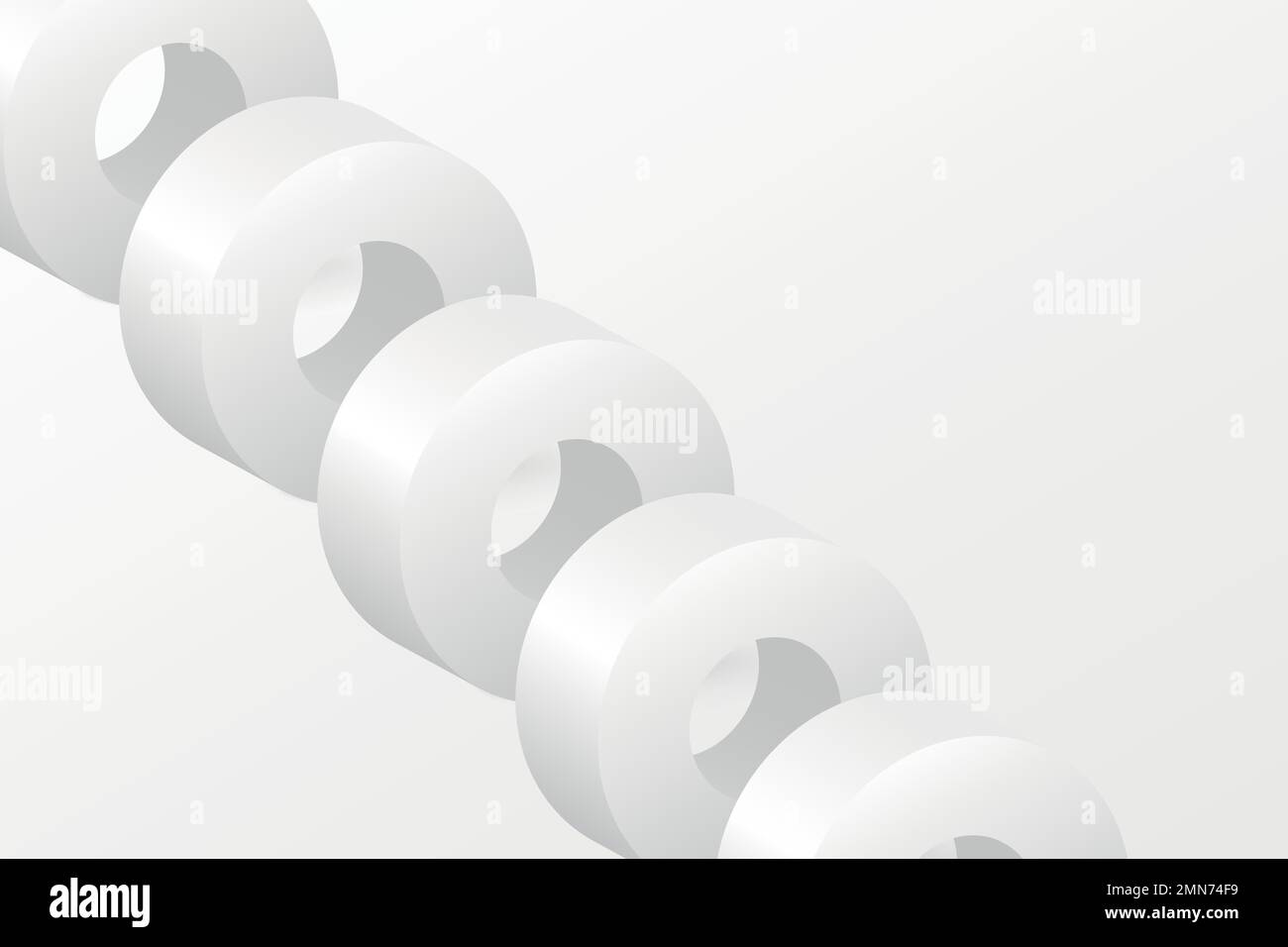 Geometric minimal background, 3D rendered shape in white vector Stock ...