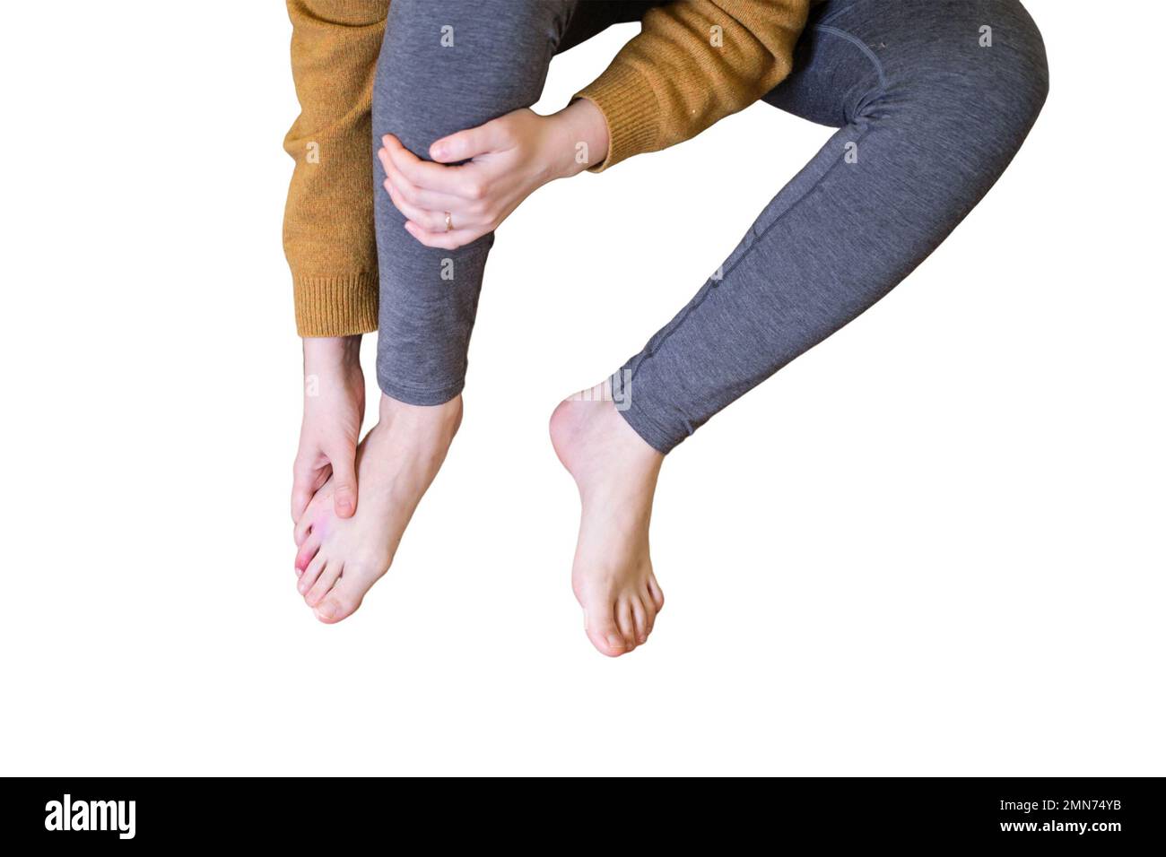 Woman on ladder unsafe hi-res stock photography and images - Alamy