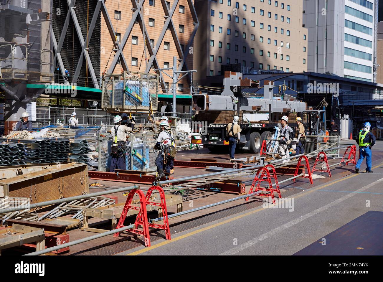 Construction work by Shibuya Station; Tokyo, Japan Stock Photo - Alamy