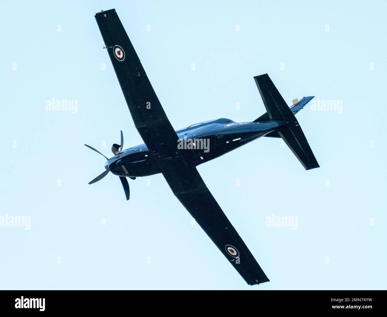 A Texan T1 airplane, used as a training airplane for fighter aircraft ...