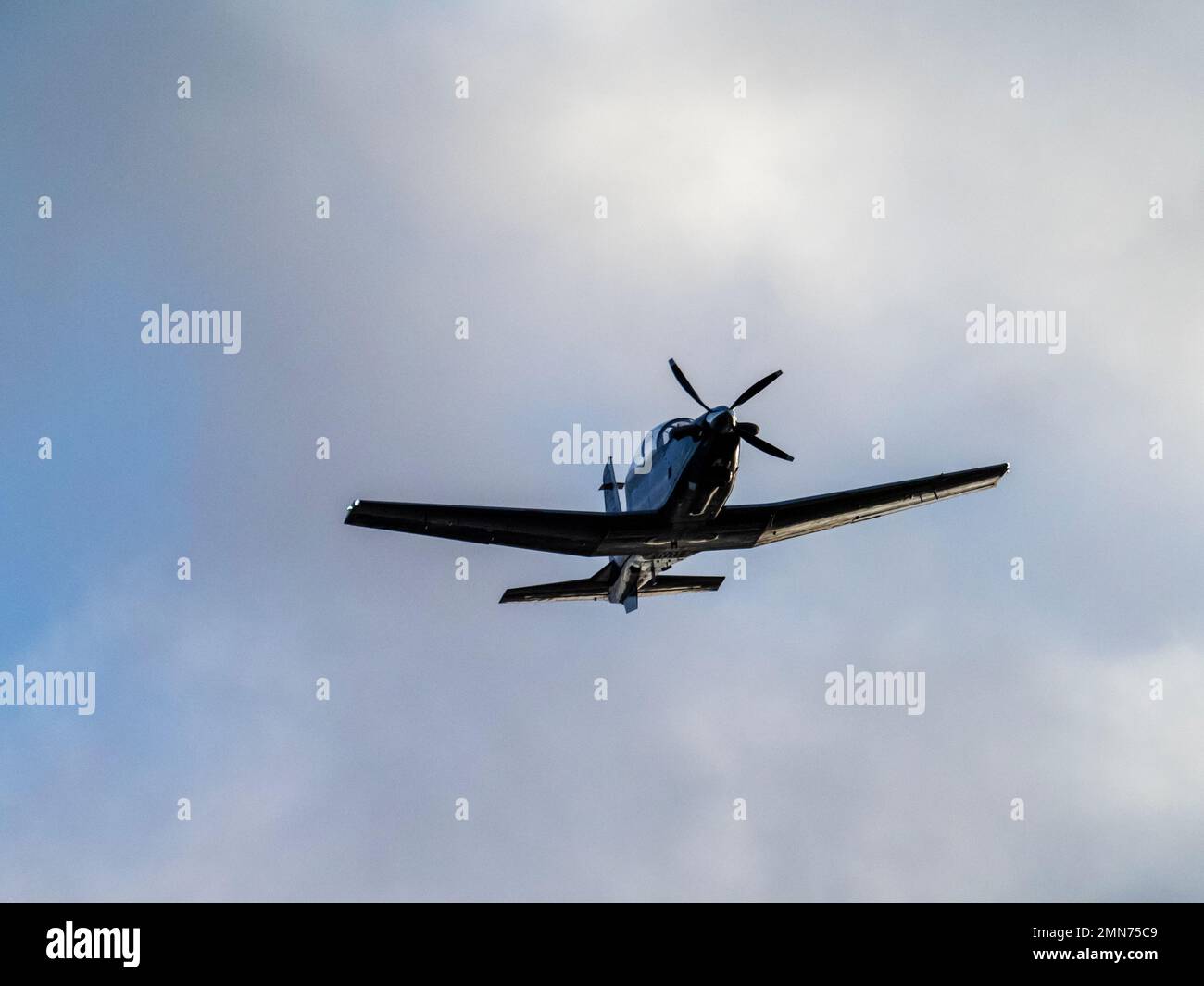 A Texan T1 airplane, used as a training airplane for fighter aircraft ...
