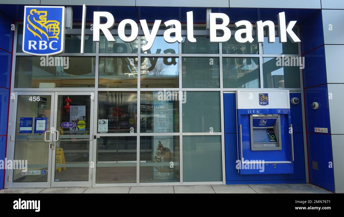 January 30 2023- RBC Royal Bank in Vancouver, British Columbia Canada ...