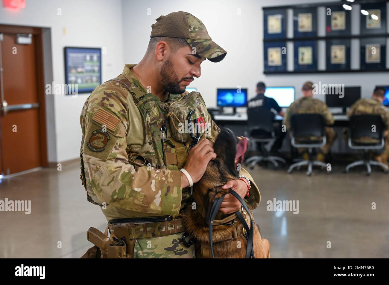 U.S. Air Force Senior Airman Bryan Bolanos, 56th Security Forces Squadron military working dog ...