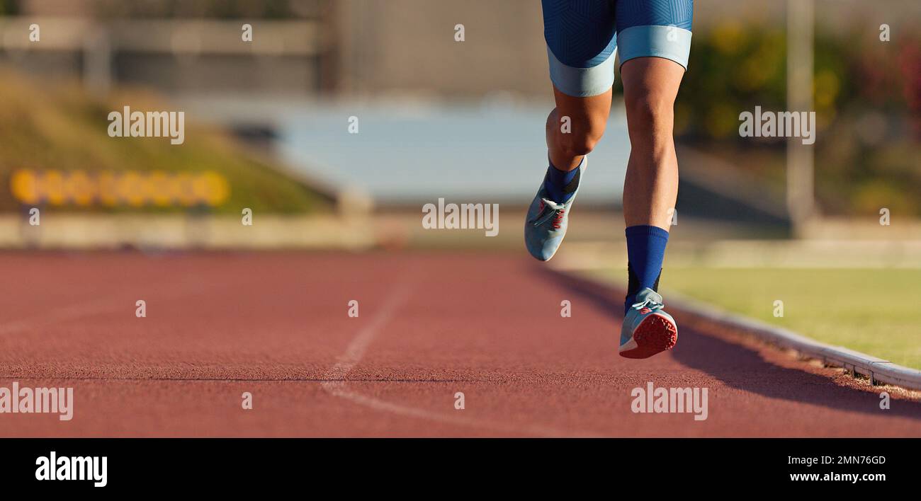 Sprinting on track runner stadium hi-res stock photography and images ...
