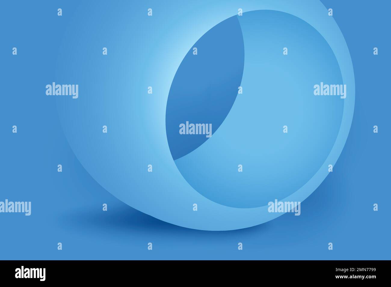 Blue aesthetic background, geometric circular shape in 3D vector Stock Vector Image & Art - Alamy