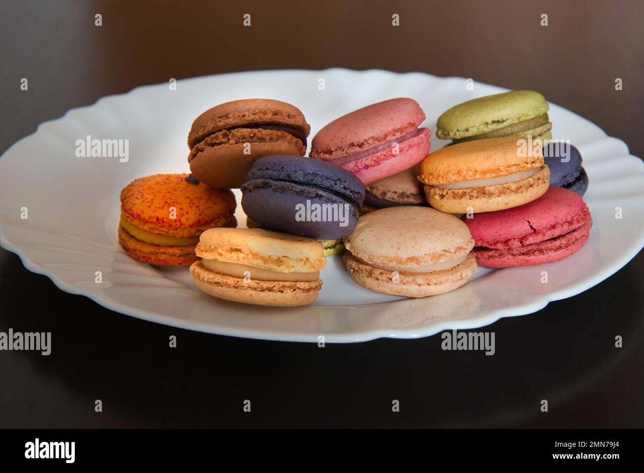 Sweet pink macarons traditional hi-res stock photography and images - Alamy