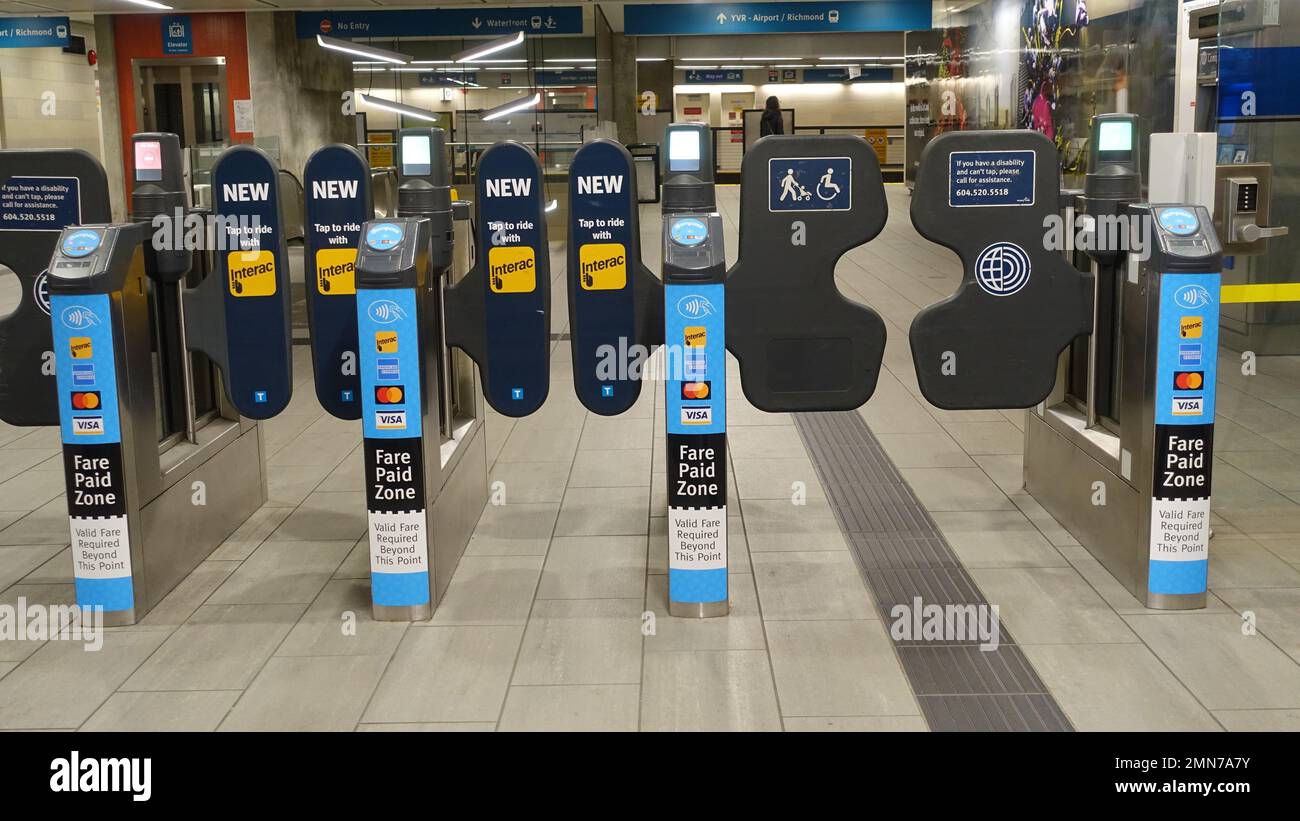 Canada line fare paid zone hi-res stock photography and images - Alamy