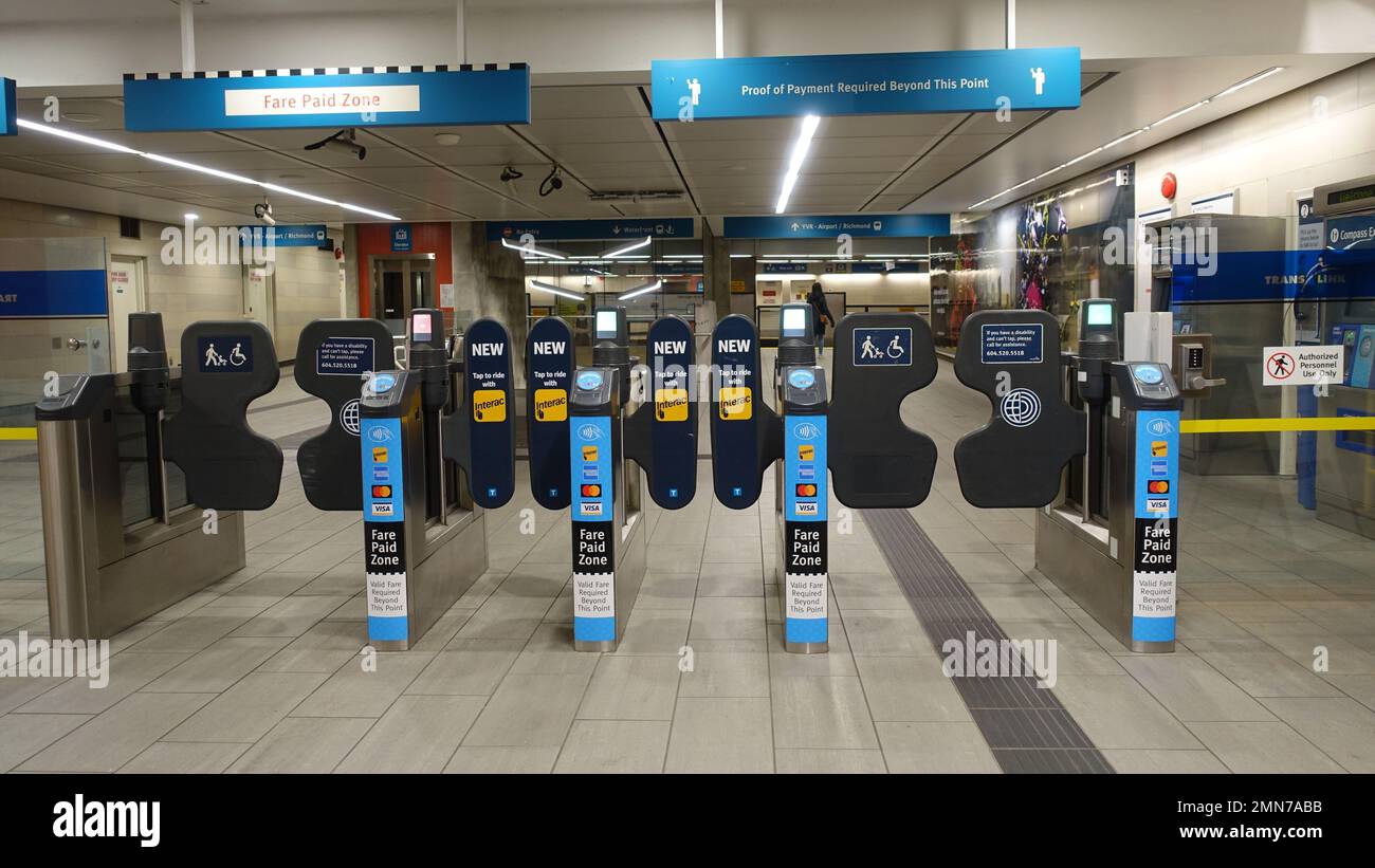 Canada line fare paid zone hi-res stock photography and images - Alamy