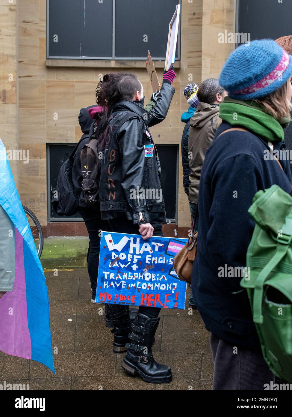 Glasgow, Scotland, UK. January 21st, 2023: A crowd of people at a Pro ...
