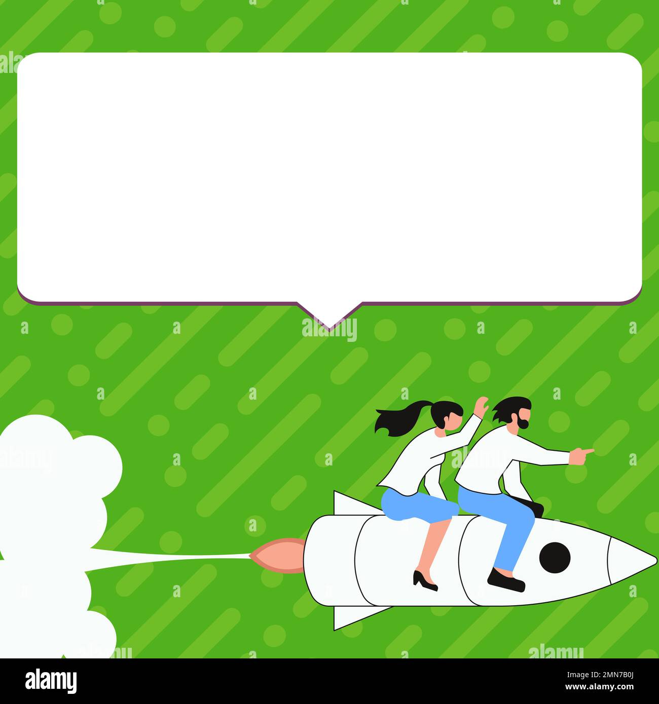 People on Rocket Ship Launching Fast Straight Up. Spaceship Drawing ...