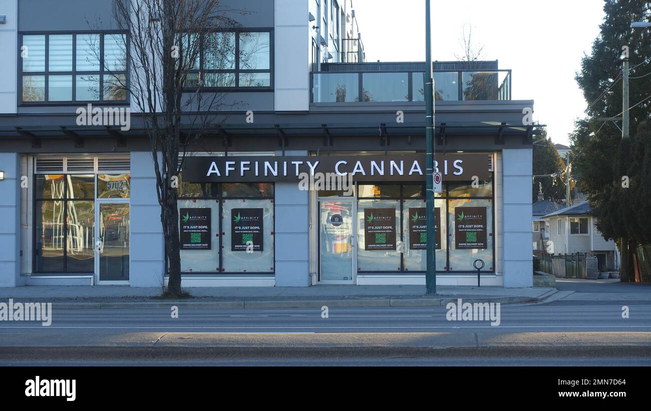 Affinity Cannabis Store in Vancouver, British Columbia Canada Stock ...