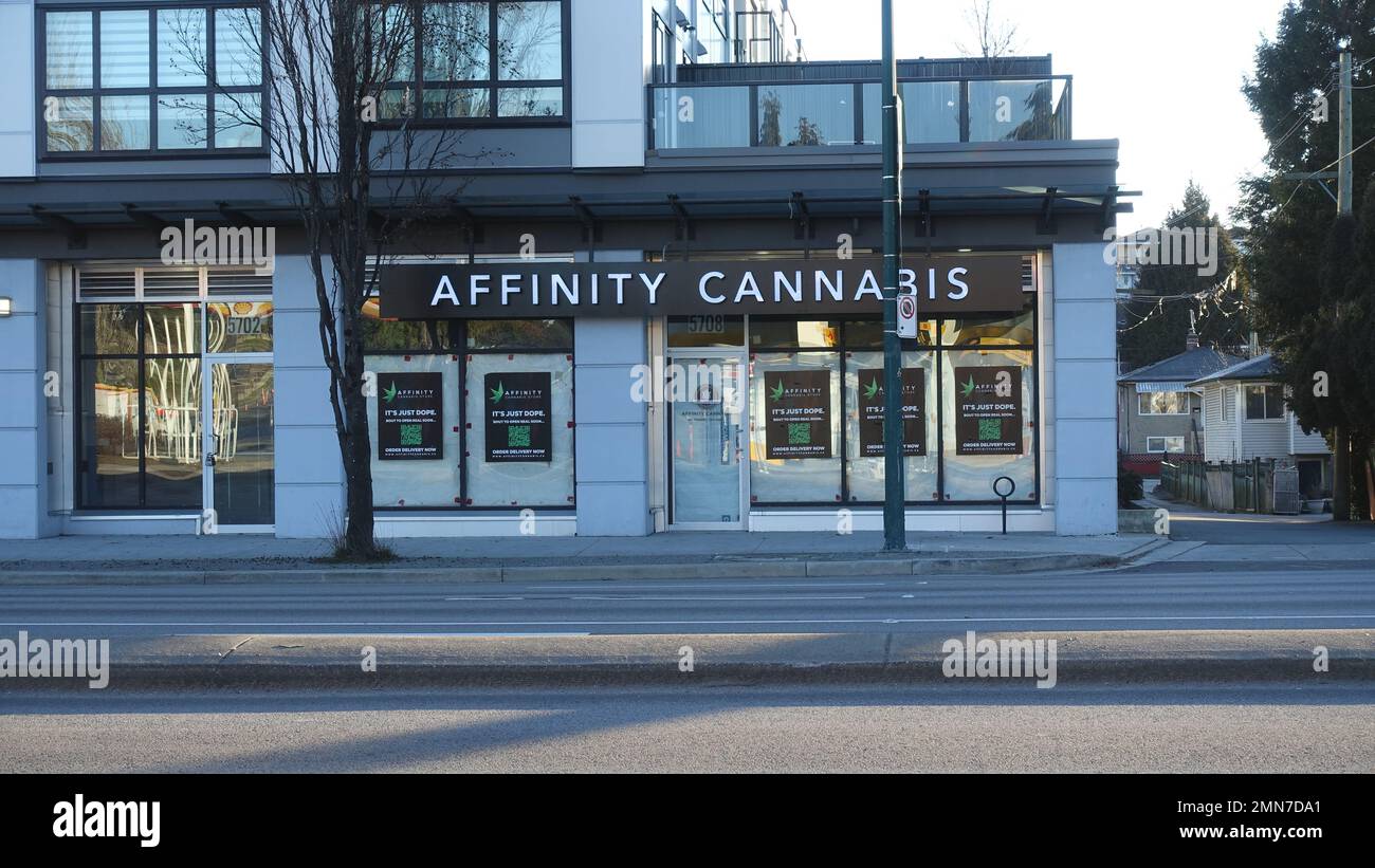 Affinity Cannabis Store in Vancouver, British Columbia Canada Stock ...