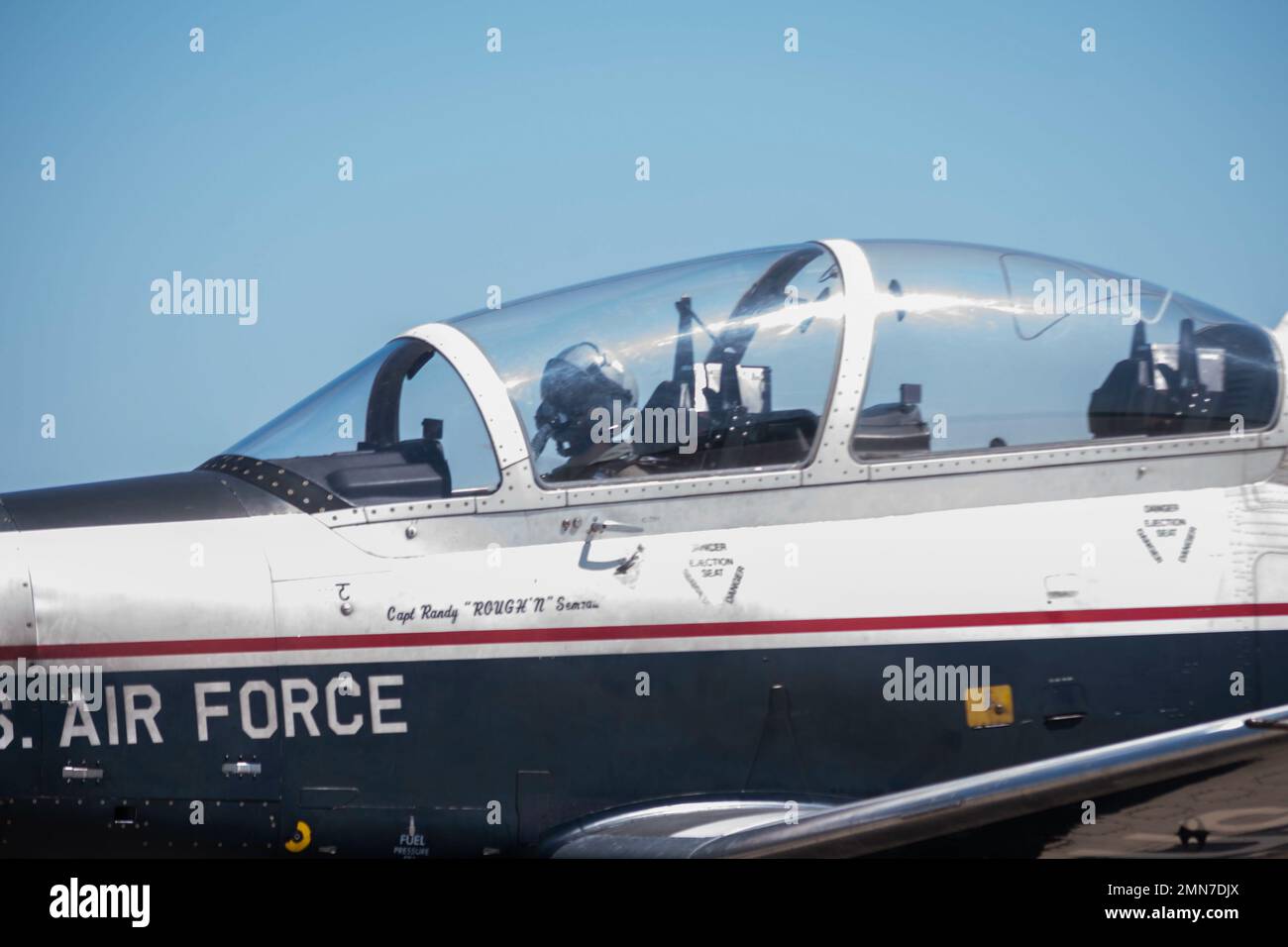 A pilot from the 47th Flying Training Wing flies a T-6A Texan II at ...