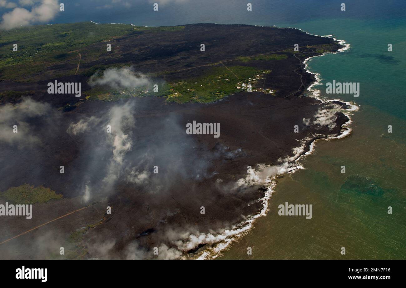Most of the Kapoho area is now covered in fresh lava as the Kilauea ...