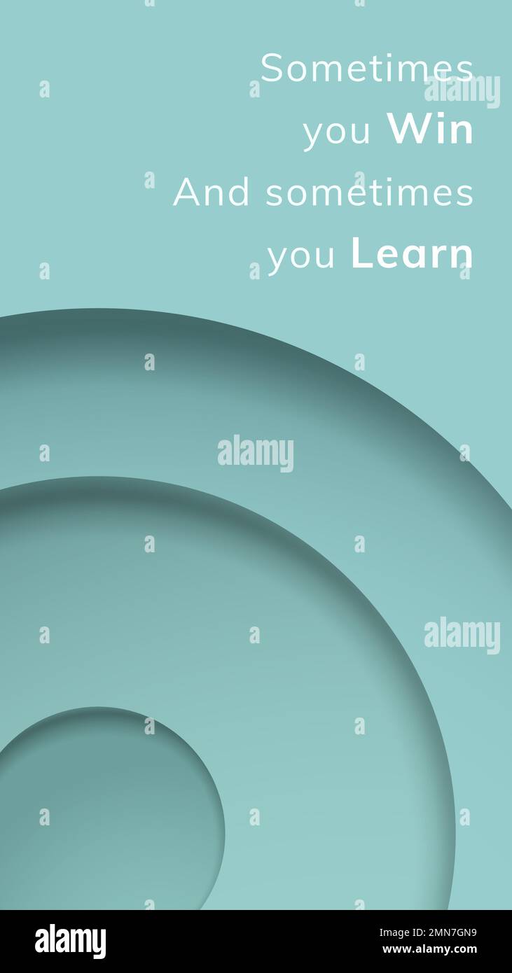 3D geometric Instagram story template, circle shape with inspirational quote vector Stock Vector ...