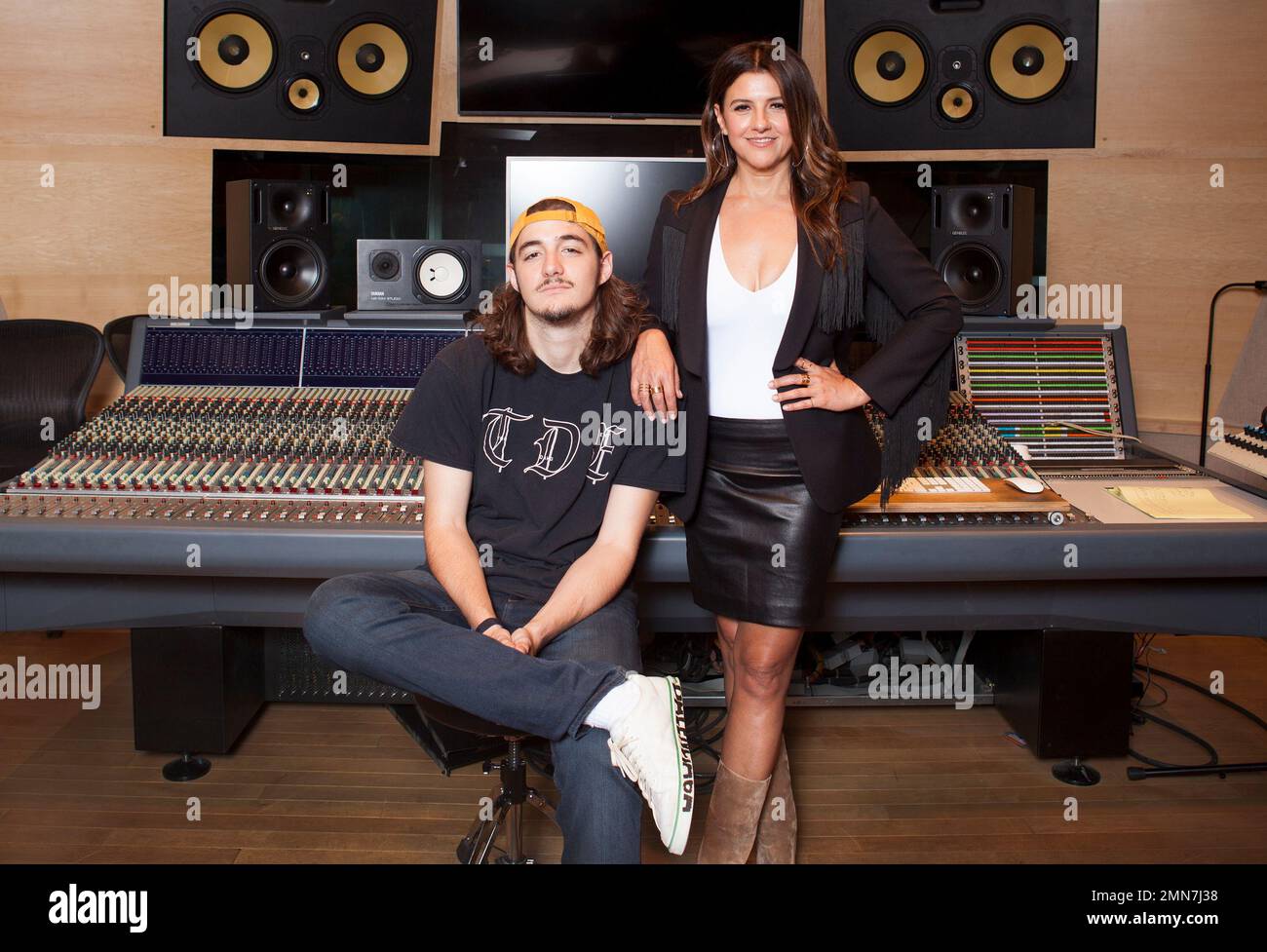 In this May 4, 2018 photo, Deacon Frey, left, and Cindy Frey pose for a ...