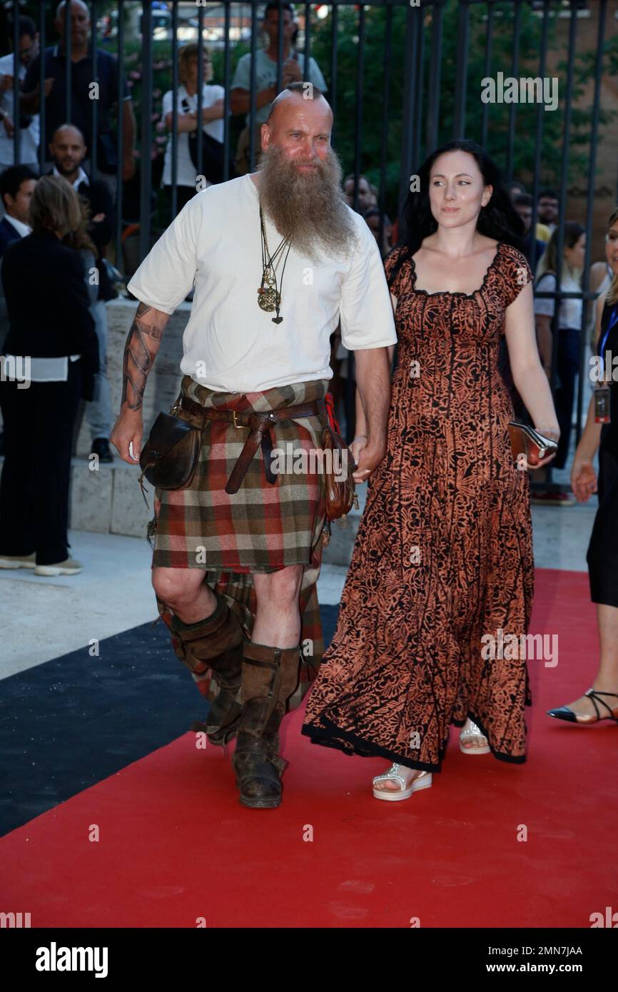 Scottish actor and musician Charlie Allan and his wife Malin arrive on ...