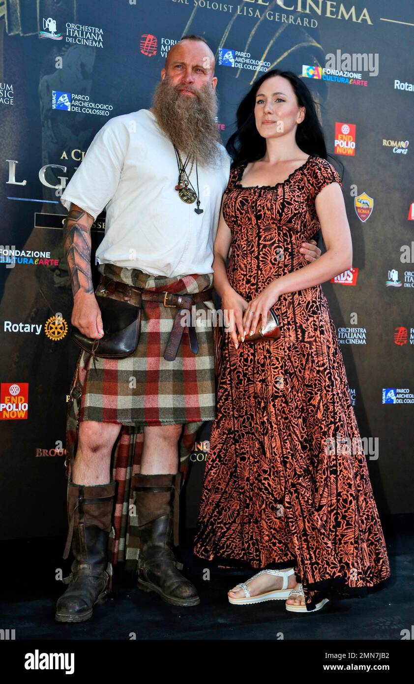 Scottish actor and musician Charlie Allan and his wife Malin arrive on ...