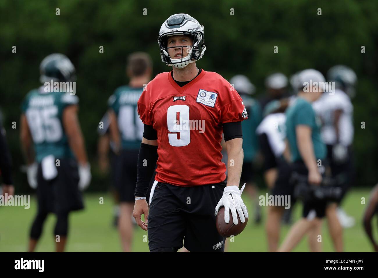 Philadelphia Eagles' Nick Foles in action during an organized team ...
