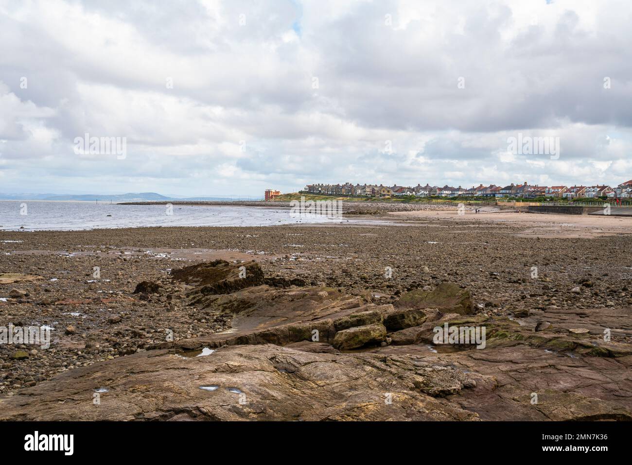View along Heysham coast towards Morecambe Stock Photo - Alamy
