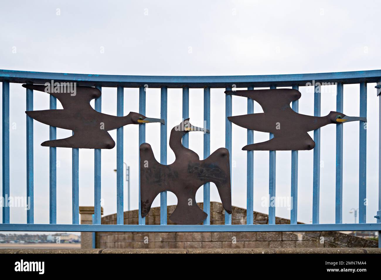 Morecambe Promenade - Flying Fence by David Kemp Stock Photo - Alamy