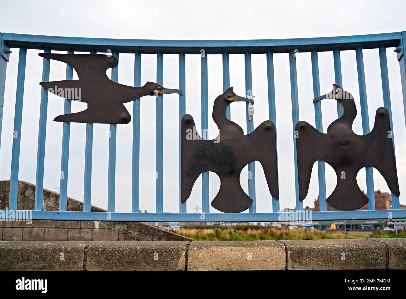 Morecambe Promenade - Flying Fence by David Kemp Stock Photo - Alamy