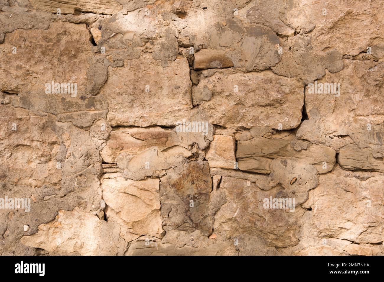 Masonry walls of natural sand color. Stone texture close-up ...
