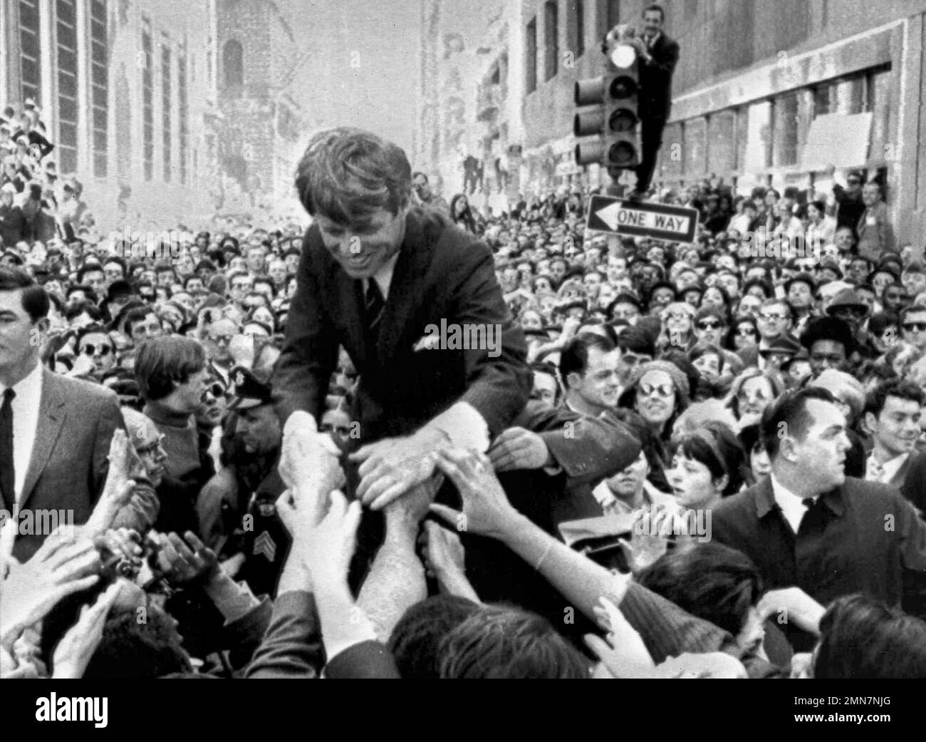 FILE - In this April 2, 1968 file photo U.S. Sen. Robert F. Kennedy, D ...