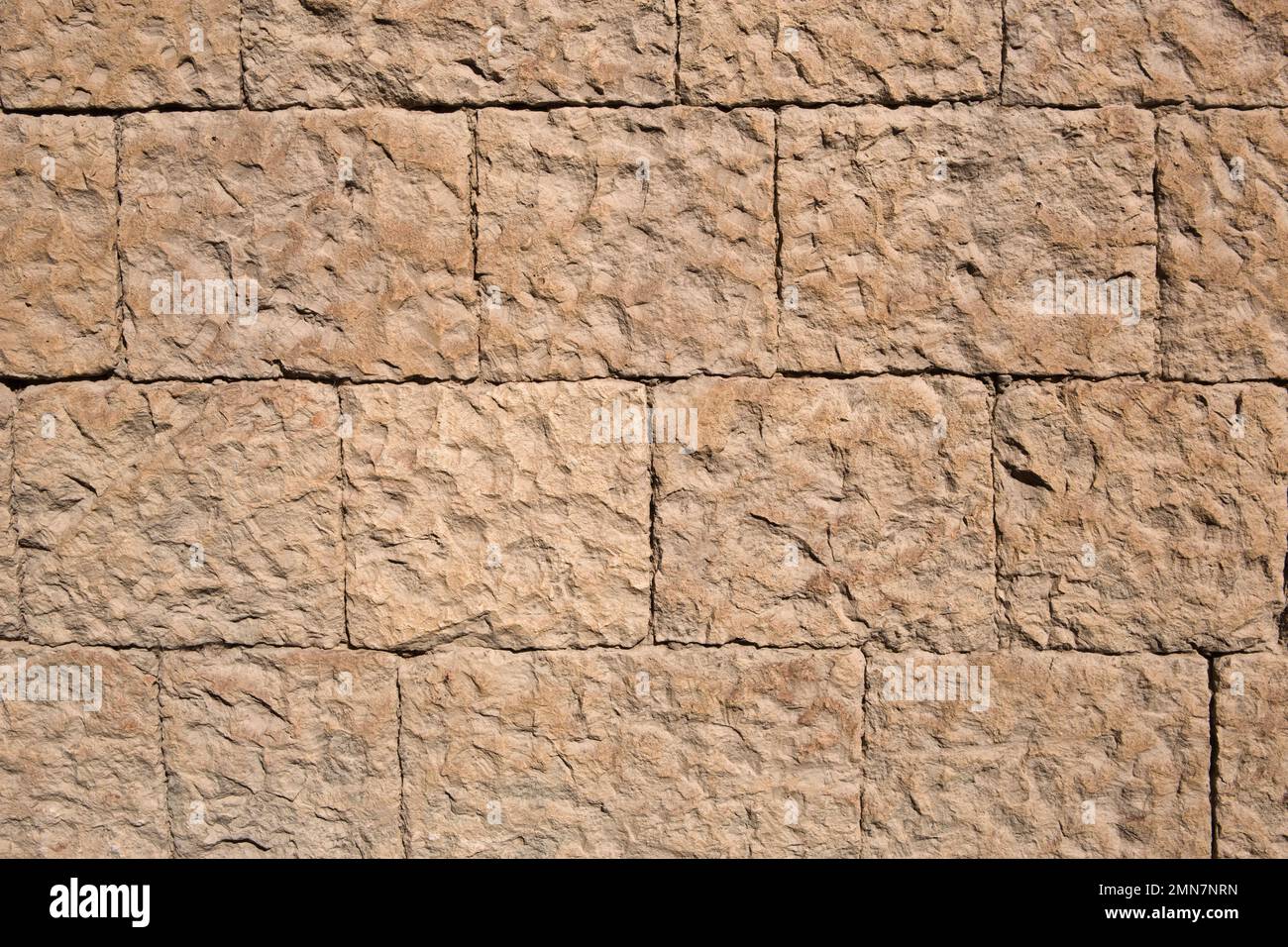 Masonry walls of natural sand color. Stone texture close-up ...