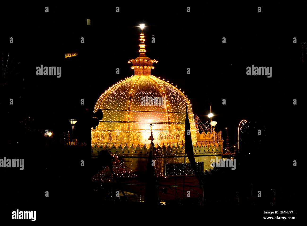 On 25 January 2023. lluminated view of Ajmer Dargah Sharif during urs ...