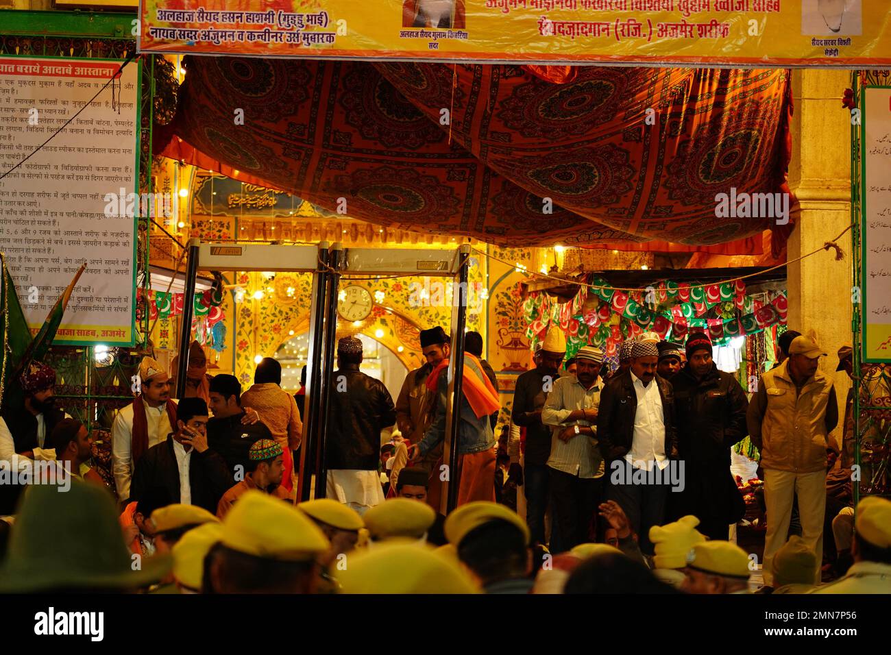 On 25 January 2023. lluminated view of Ajmer Dargah Sharif during urs ...