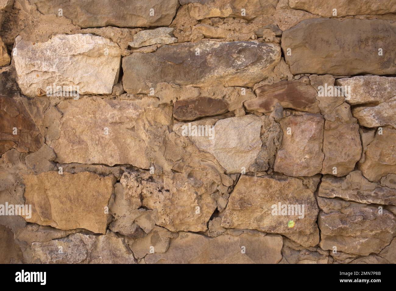 Masonry walls of natural sand color. Stone texture close-up ...