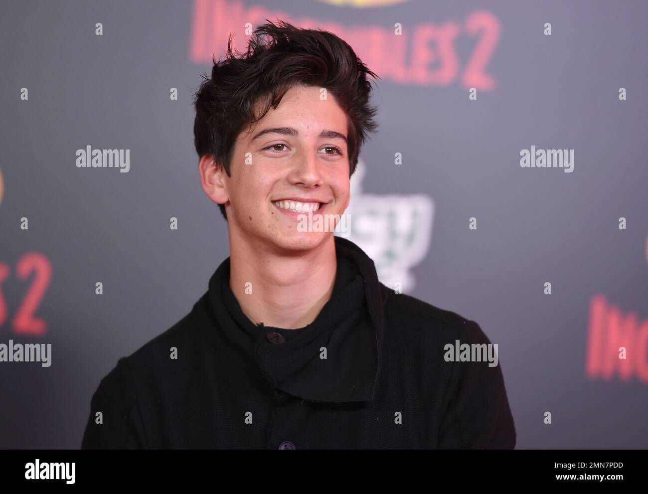 Milo Manheim arrives at the world premiere of "Incredibles 2" at the El ...