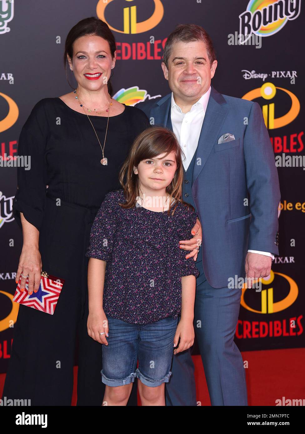 Patton Oswalt, from right, daughter Alice Rigney Oswalt and Meredith ...