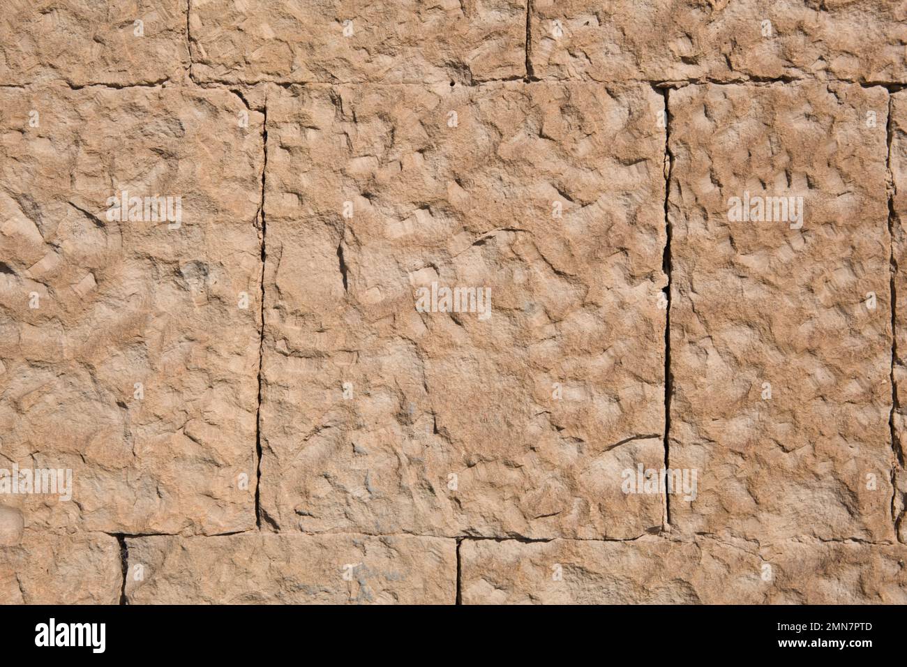 Masonry walls of natural sand color. Stone texture close-up ...