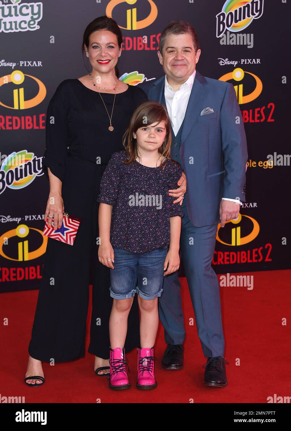 Patton Oswalt, from right, daughter Alice Rigney Oswalt and Meredith ...