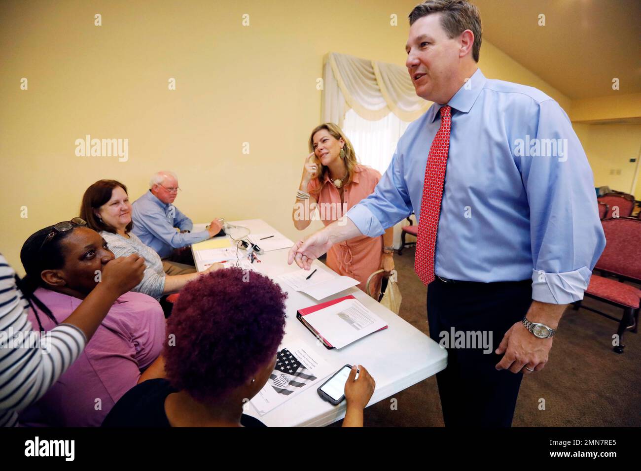Businessman Whit Hughes, right, a Republican candidate for the Third ...