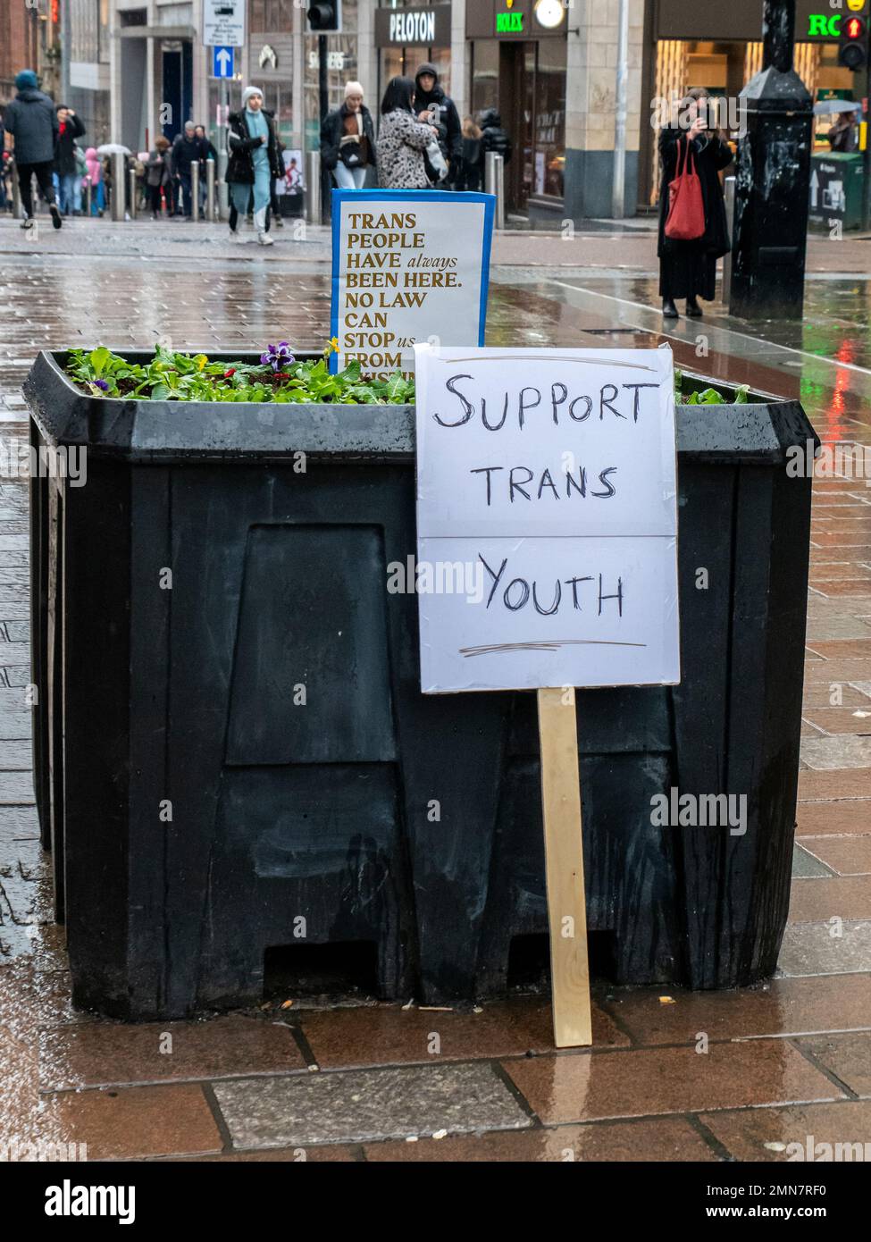 Glasgow, Scotland, UK. January 21st, 2023: A crowd of people at a Pro ...