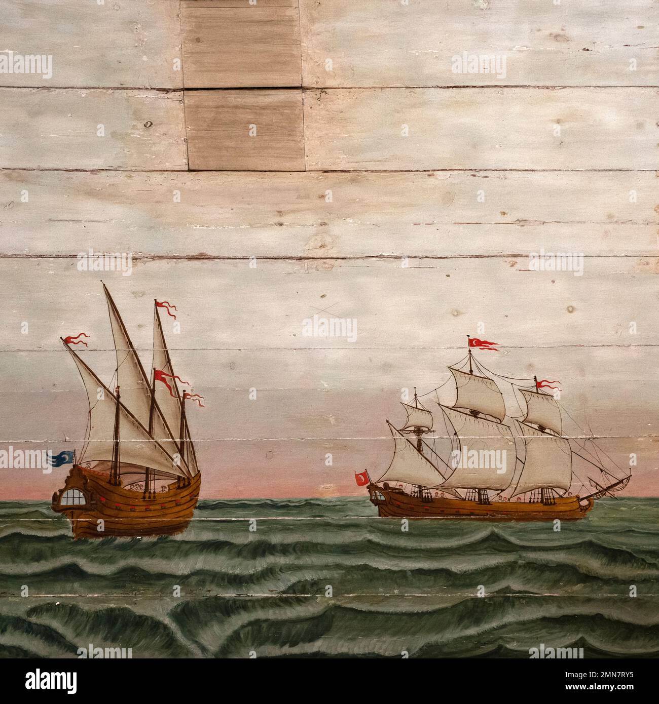 The Room of the Galleons or Sala das Galés: square view of Ottoman ...