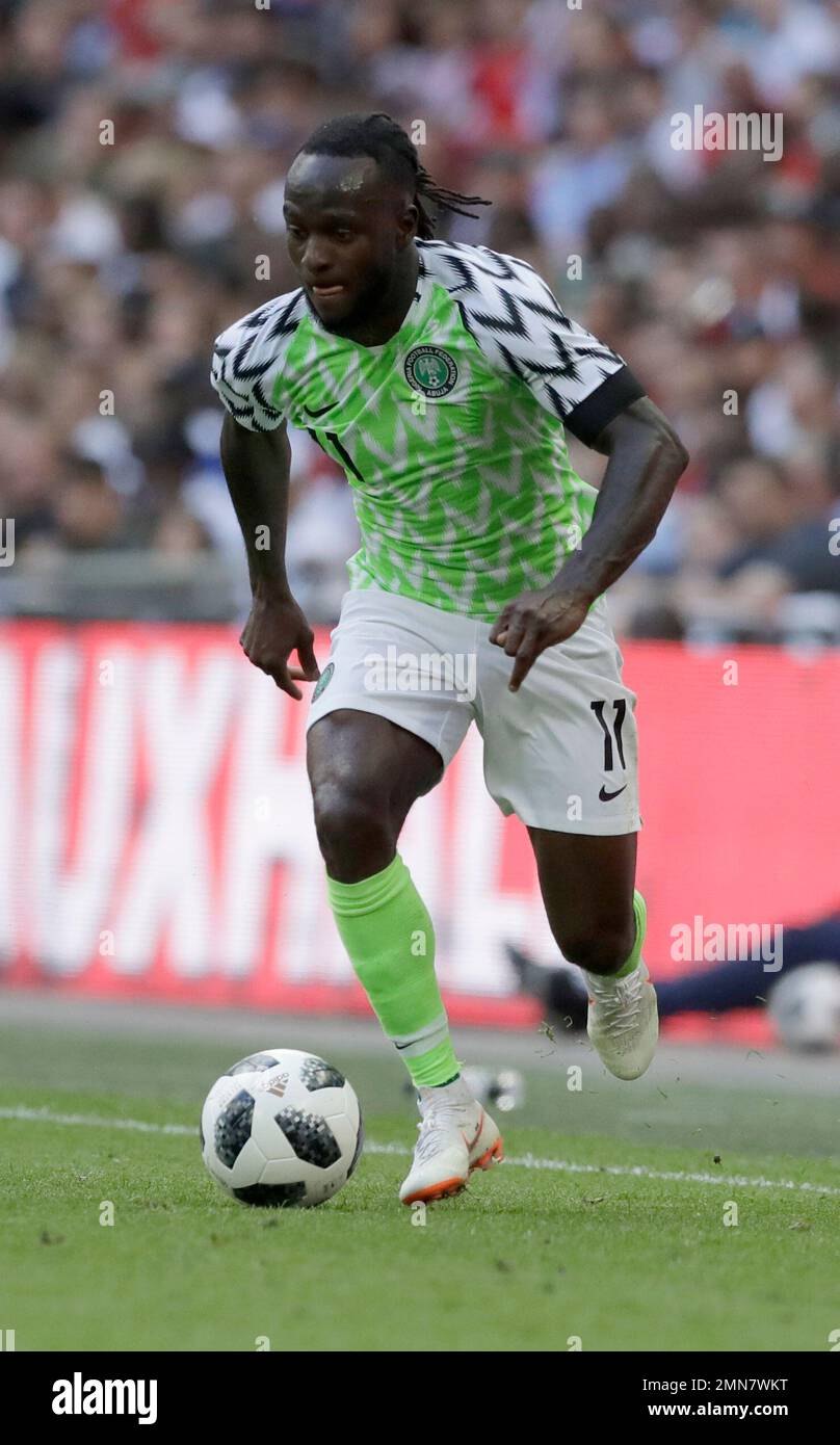 Nigeria's Victor Moses during a friendly soccer match between England ...