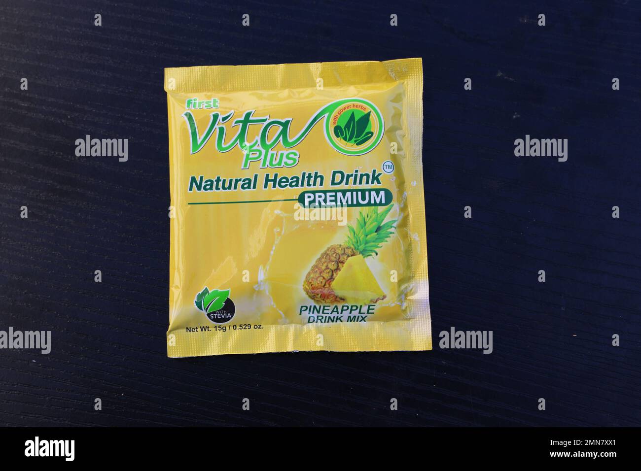 First Vita Plus Natural Health Drink Premium Pineapple Drink Mix Stock Photo - Alamy