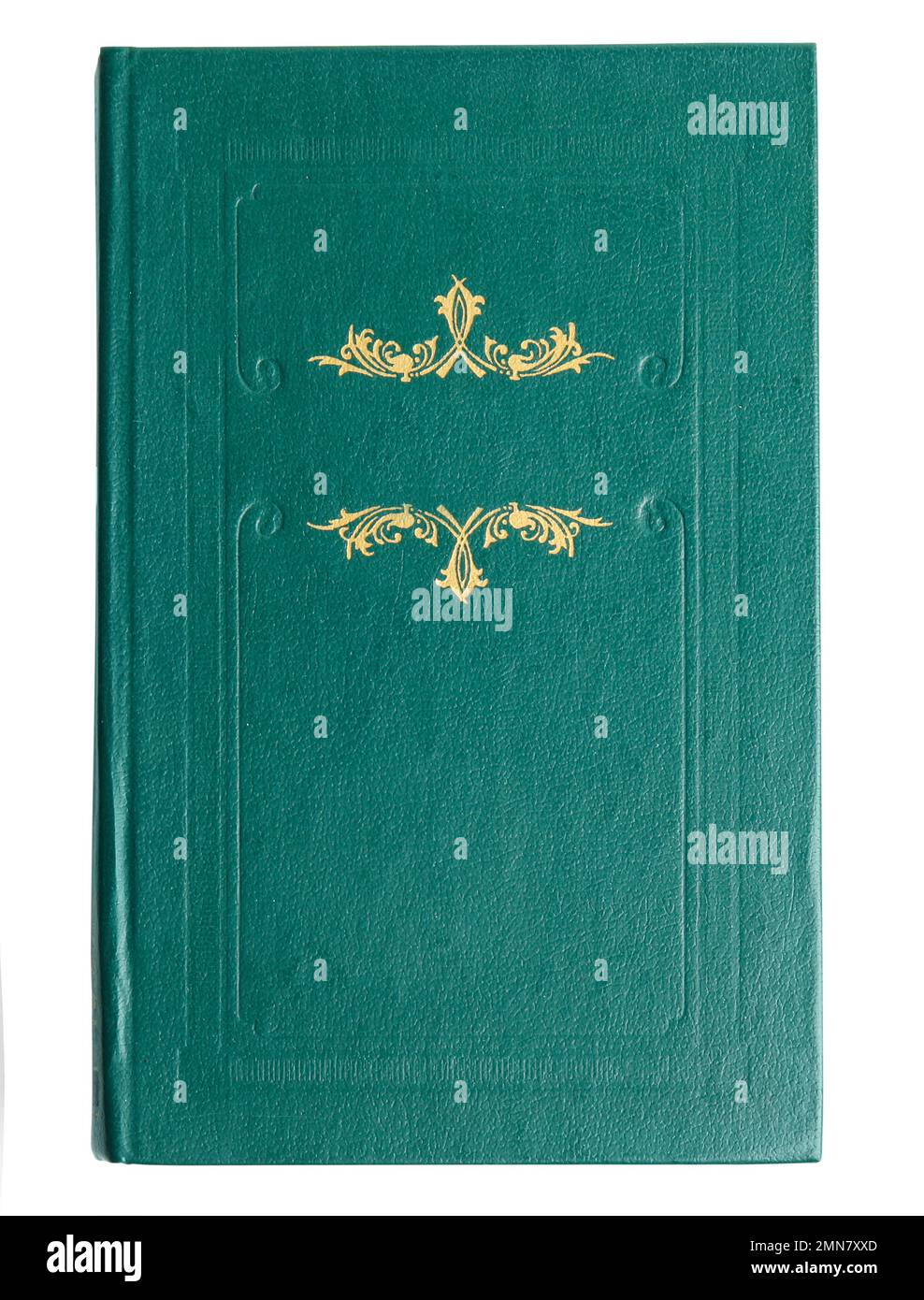 Old book with vintage green cover isolated on white, top view Stock ...