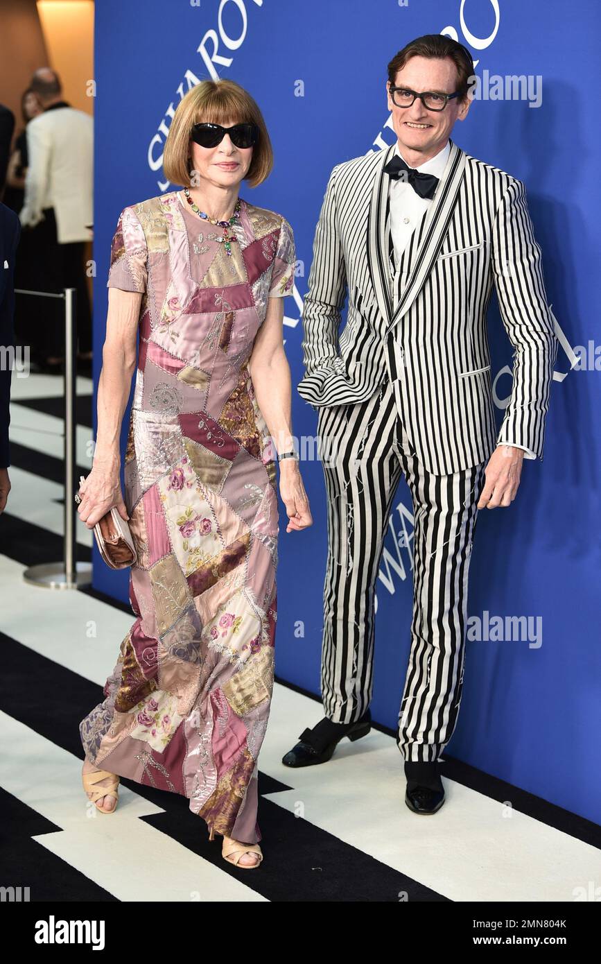 Anna Wintour, left, and Hamish Bowles arrive at the CFDA Fashion Awards ...
