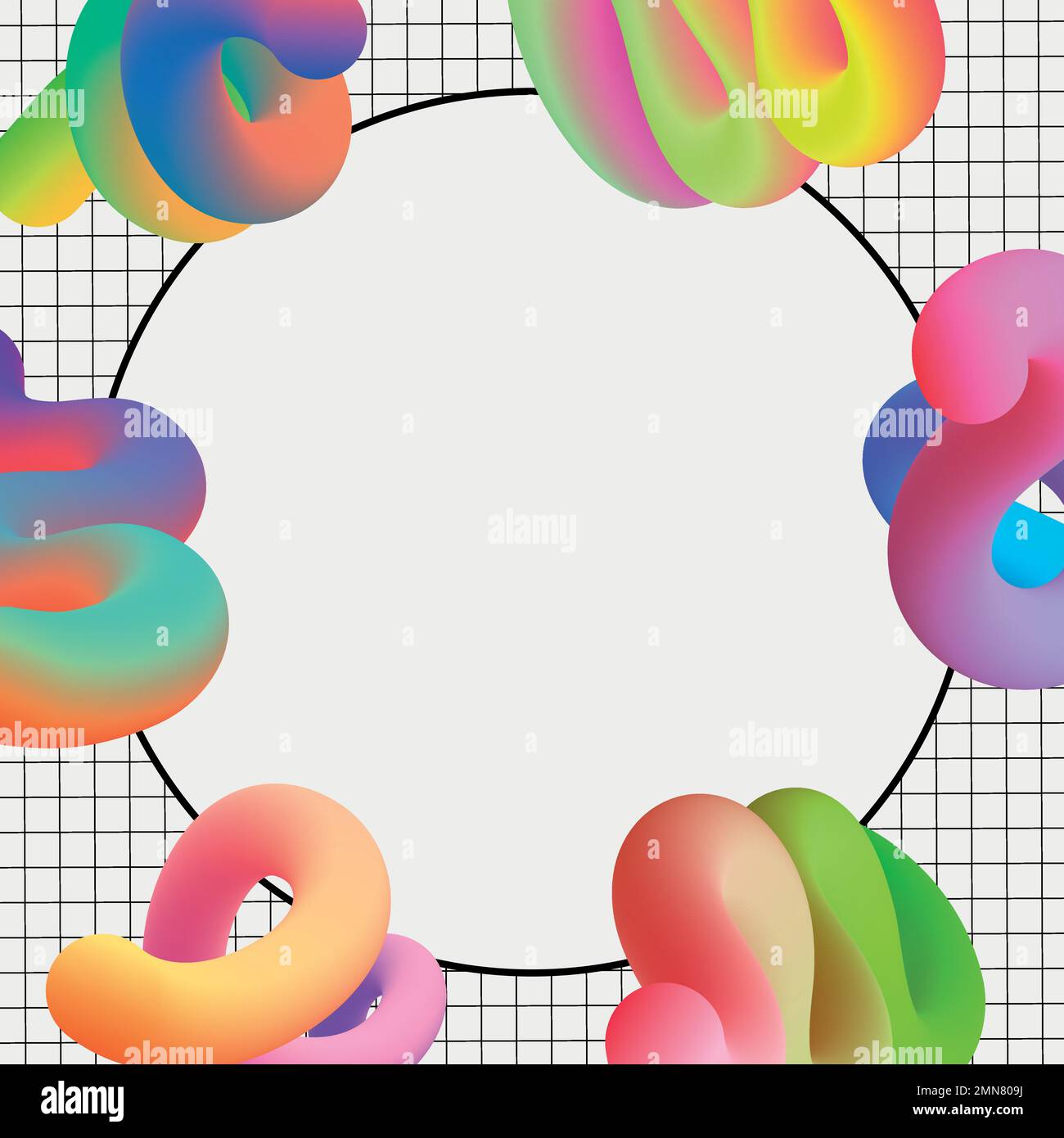 3D abstract frame background, gradient fluid shapes vector Stock Vector ...