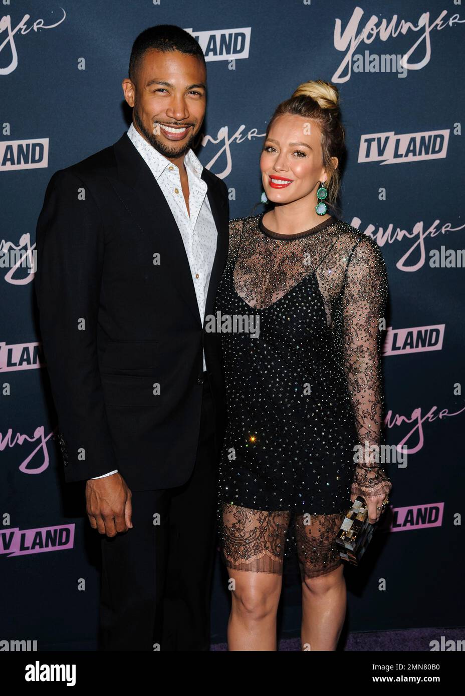 Charles Michael Davis, left, and Hilary Duff attend TV Land's "Younger ...
