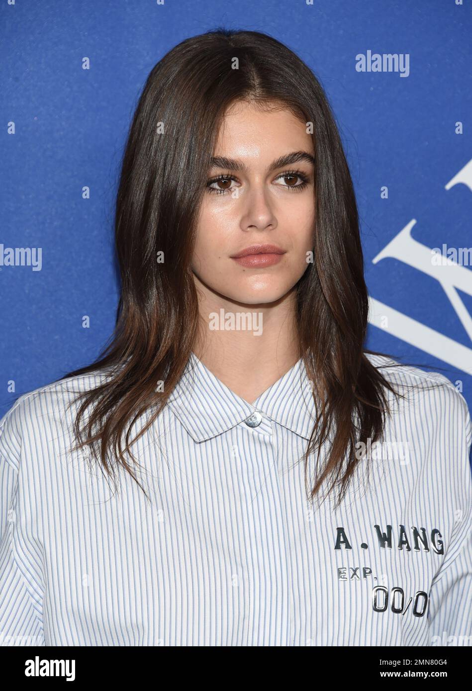 Kaia Gerber arrives at the CFDA Fashion Awards at the Brooklyn Museum ...